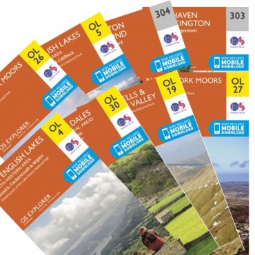 walking-books.com :: Ordnance Survey Maps :: Coast to Coast OS Map Bundle
